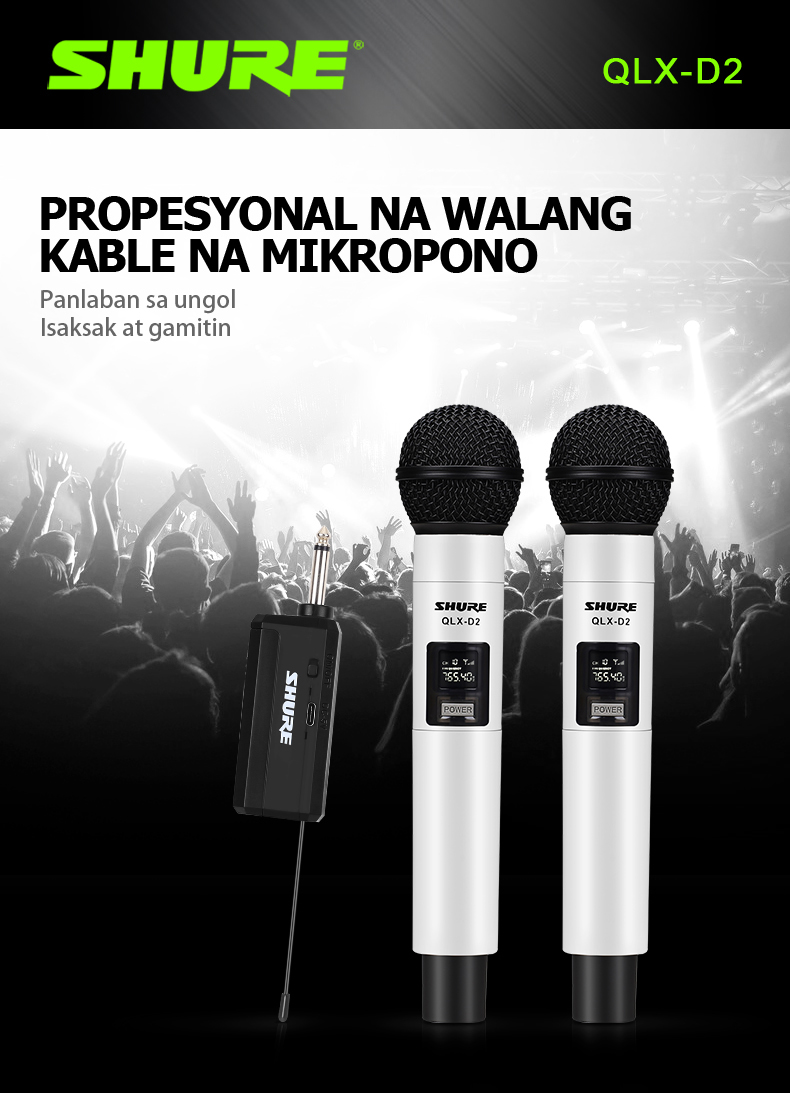QLX-D2 wireless microphone original branded,Karaoke Mic,UHF wireless ...