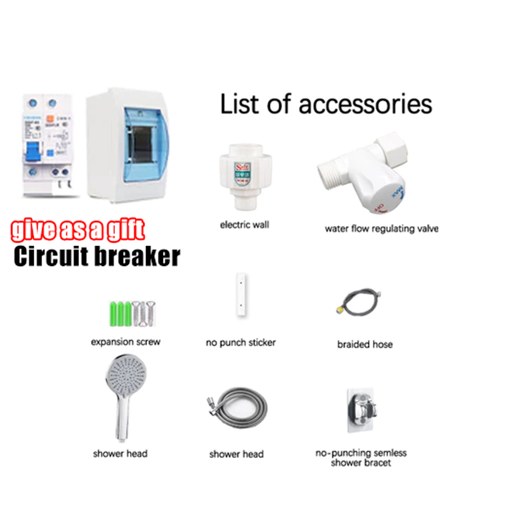 Instant Water Heater Shower Electric LCDTouchscreen With Self ...