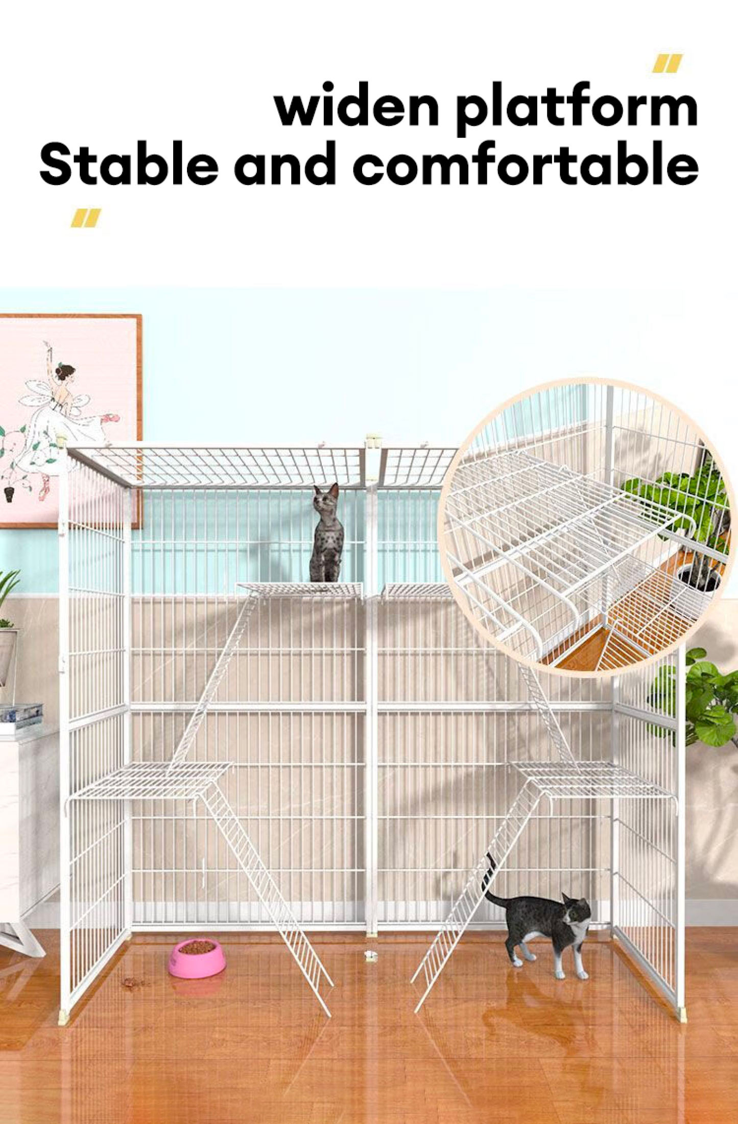 Cat Cage 4 Layer Large Platform Cage for Cat Dog Cat House Pet Cage Cat ...