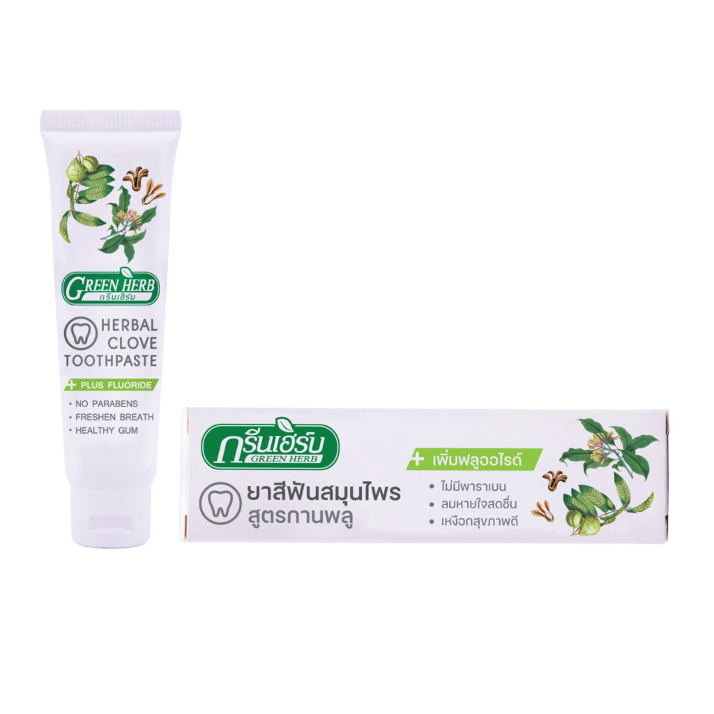 AUTHENTIC Thailand Green Herb - Herbal Clove Toothpaste Plus Fluoride ...