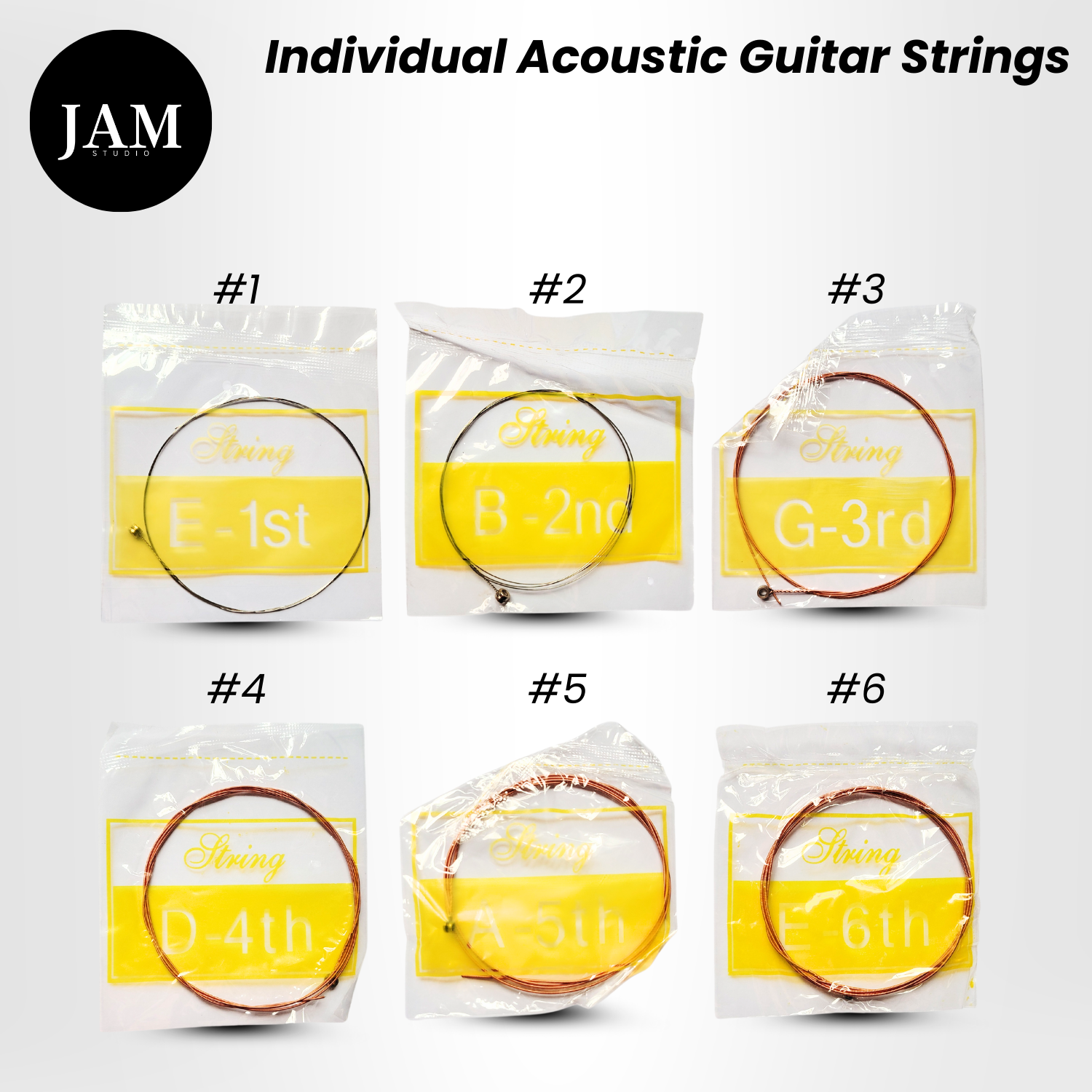 Individual 1st and 2nd String for Acoustic Guitar Accessories 1 and 2 ...