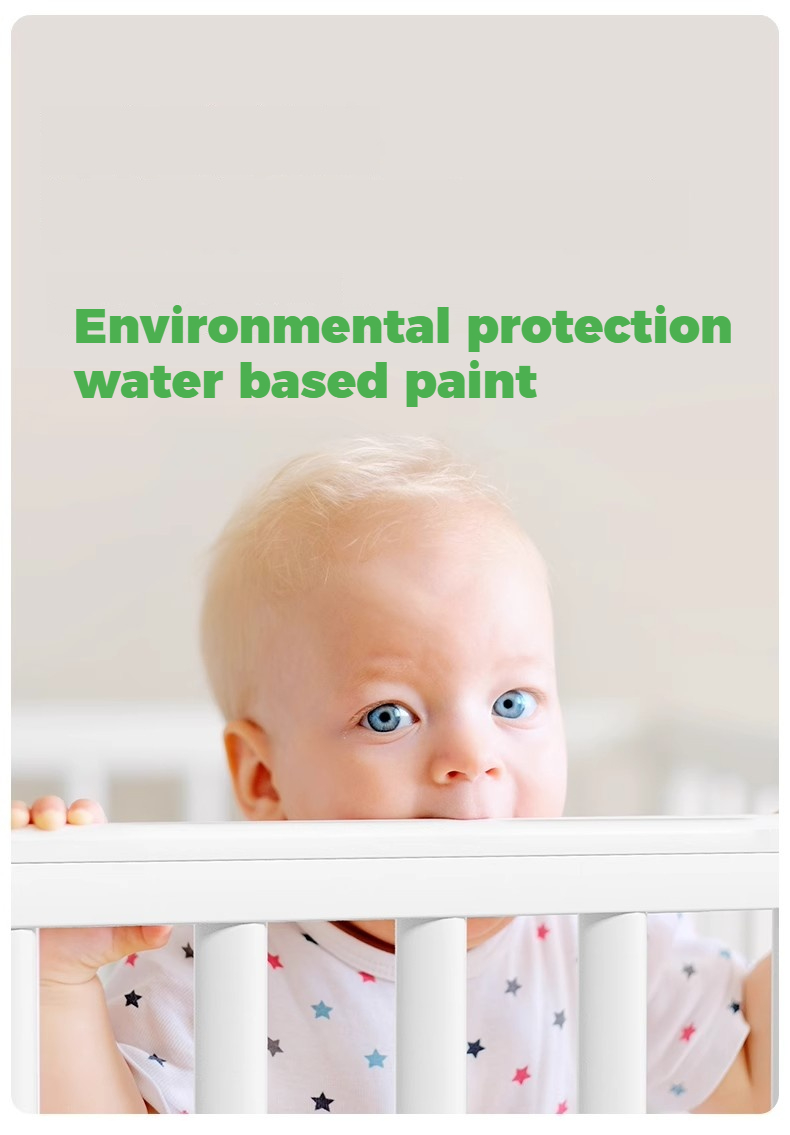 Baby Crib 7-in-1 - Solid Wood Convertible Crib for Baby, European Style ...