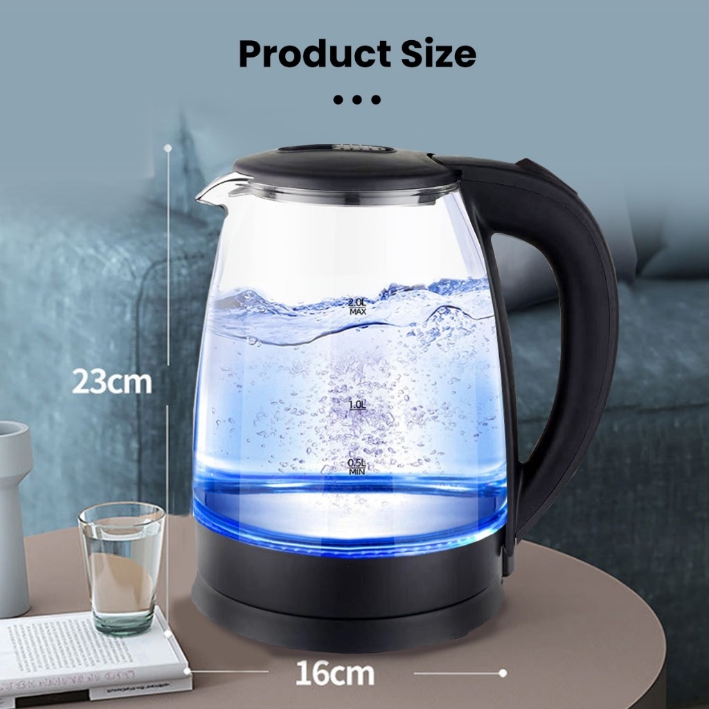 Electric Kettle 2L 1500W High Power Fast Heating Home Anti Scalding ...