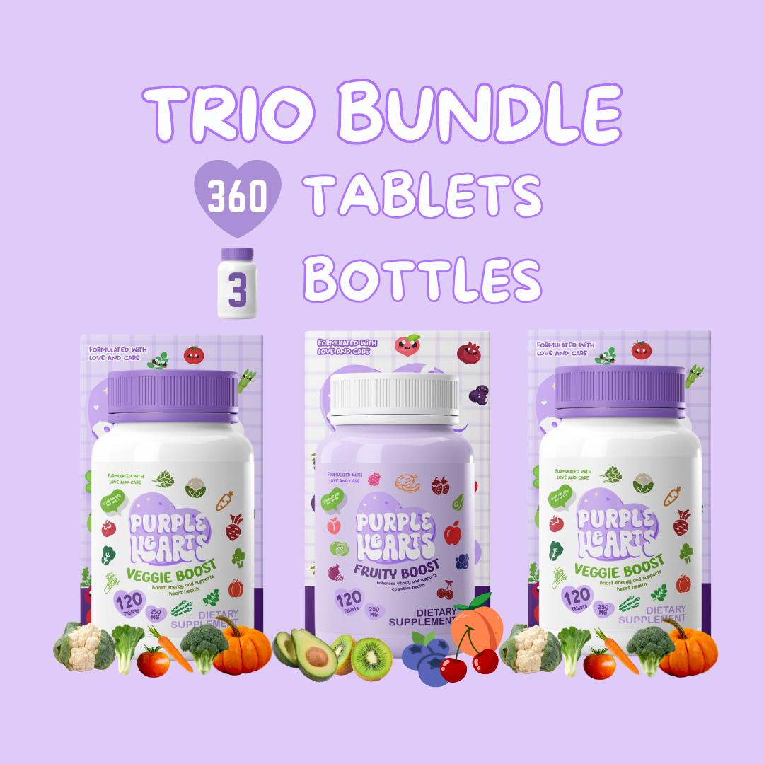 PURPLE HEARTS - Trio Bundle Fruity & Veggie Boost Multivitamin ...