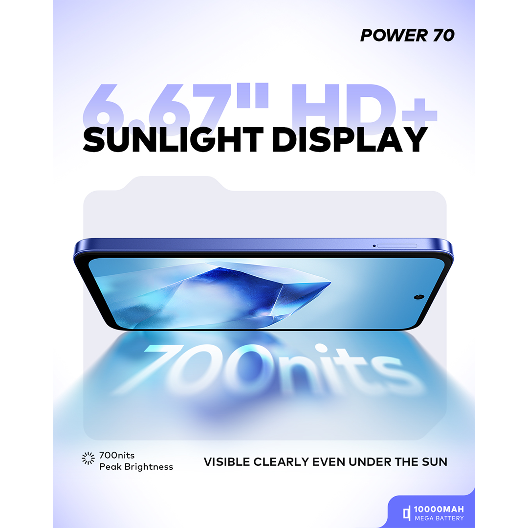 itel Power 70 8GB (4+4GB) + 128 ROM | 10000mAh (6000-Battery & 4000 ...