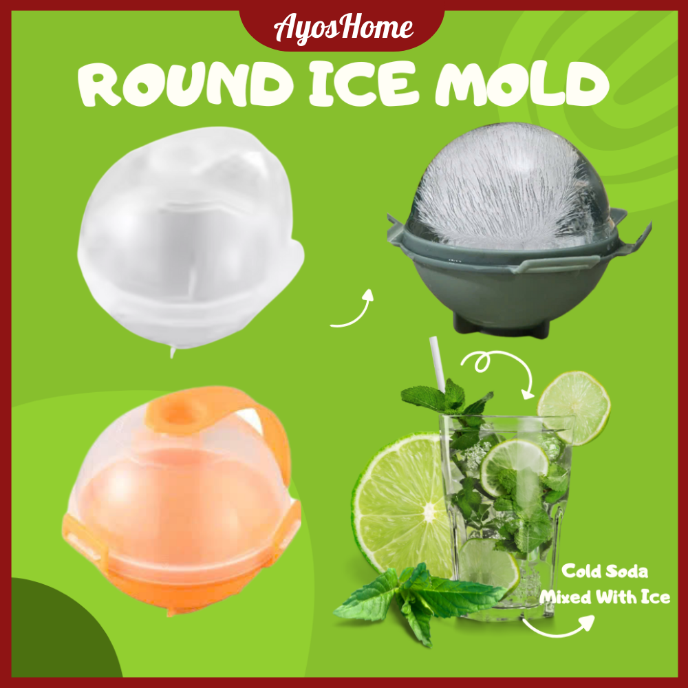 Combo10 Round Ice Cube Molds Cocktail Party Decorations Whiskey DIY ...