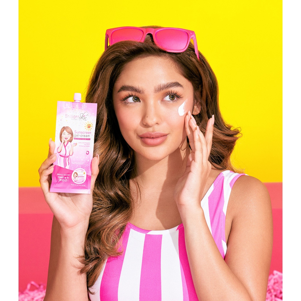 ORIGINAL‼BRILLIANT SUNSCREEN SUNBLOCK CREAM GEL CLASSIC, LIGHT PINK ...