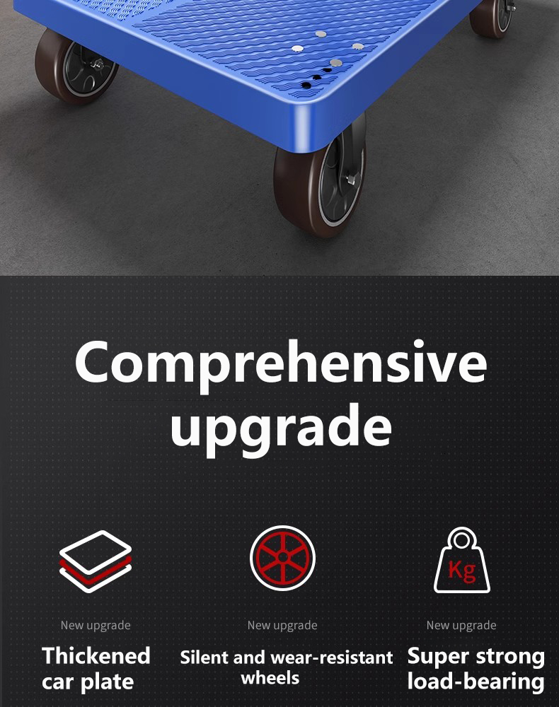 1000KG Heavy Duty Foldable trolley Hand Trucks Rubber Wheel Ultra Quiet ...