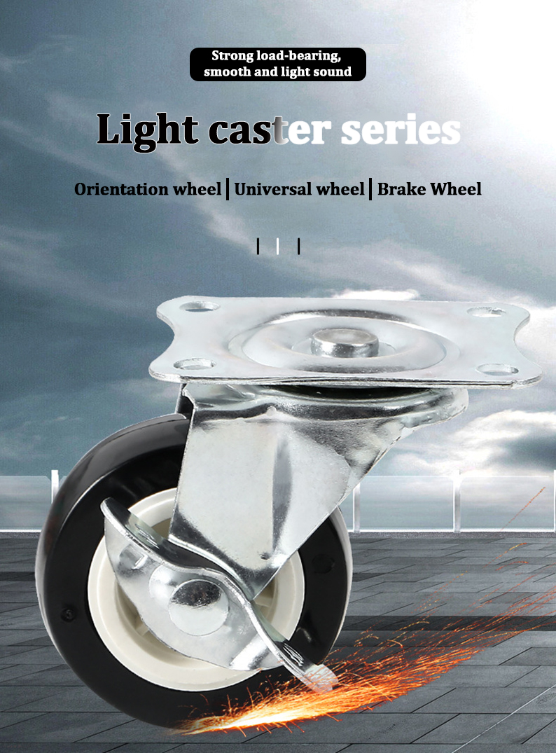 4PCS Heavy Duty Durable Caster Wheels Wear Resistant Material Swivel ...