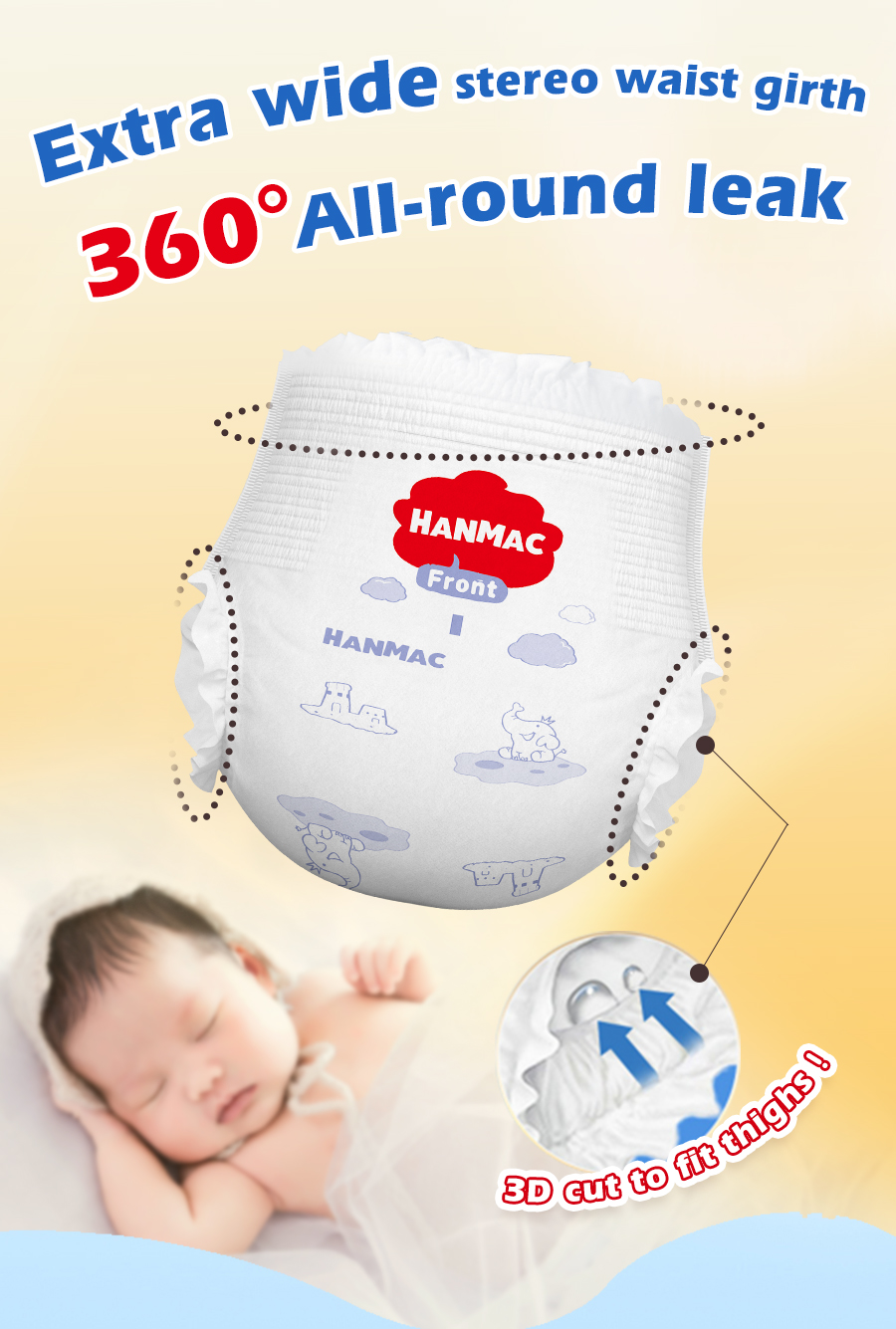 Hanmac Diaper Pull-up Pants M L XL 2XL 3XL All Size 50pcs Breathable Diaper for baby | Shopee ...