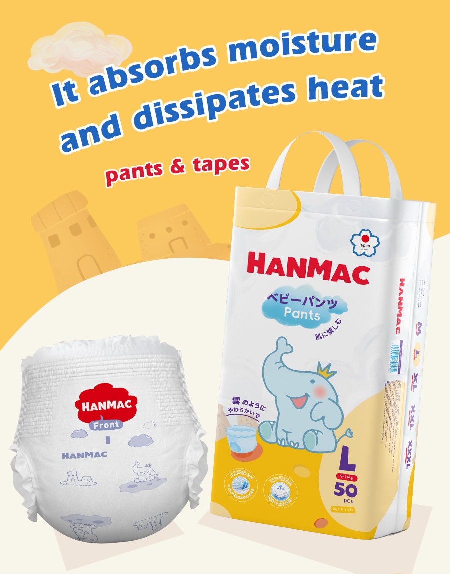 Hanmac Diaper for Baby 50pcs Breathable Ultra thin and dry Unisex Tapes Bundle Pack S-3XL Size ...
