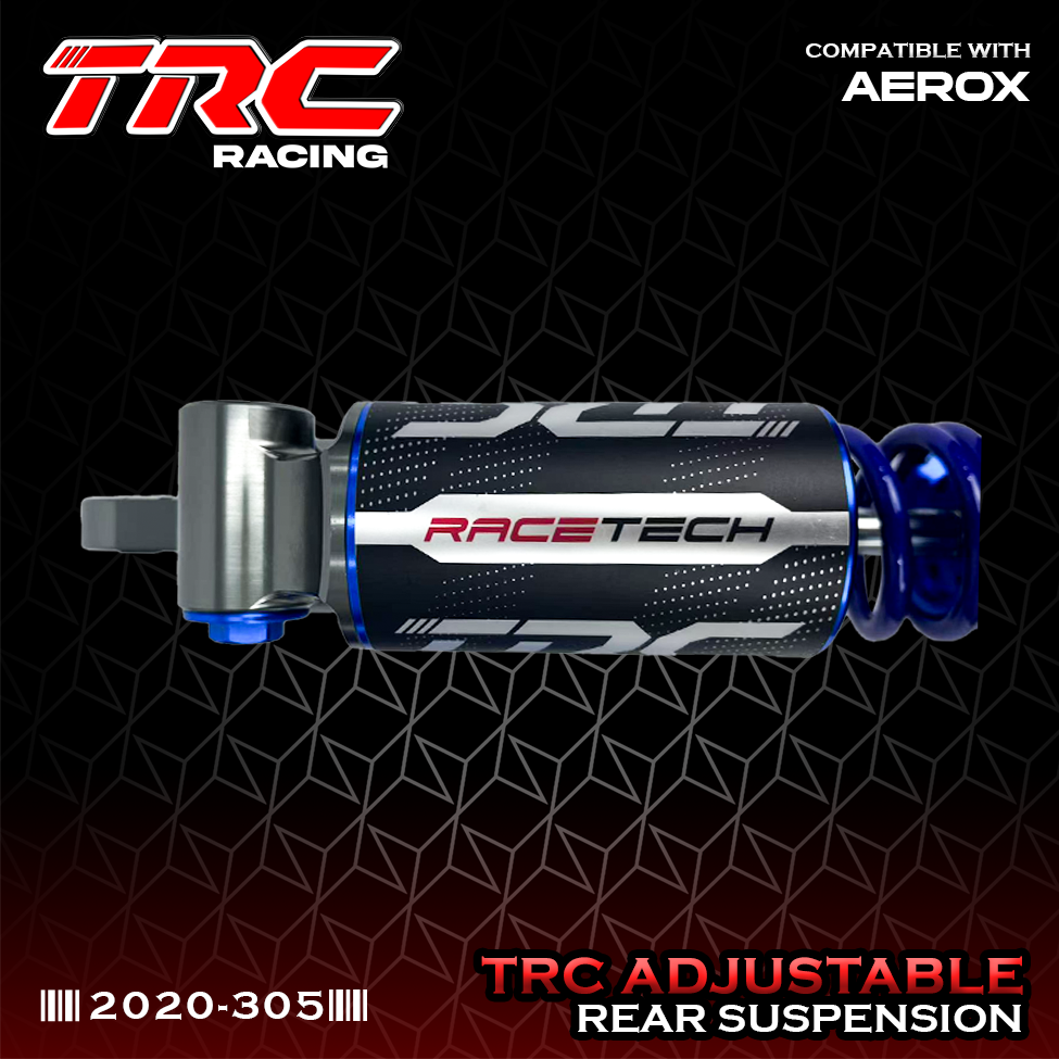 TRC Racing RACETECH-SERIES 305MM FULLY ADJUSTABLE REAR SHOCK SUSPENSION FOR AEROX/NMAX 2020-305 ...