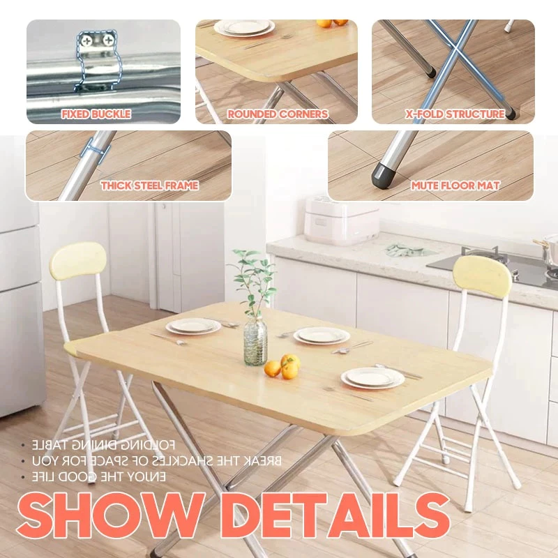 Portable Folding Table Multifunctional Kitchen Folding Desk Dining ...