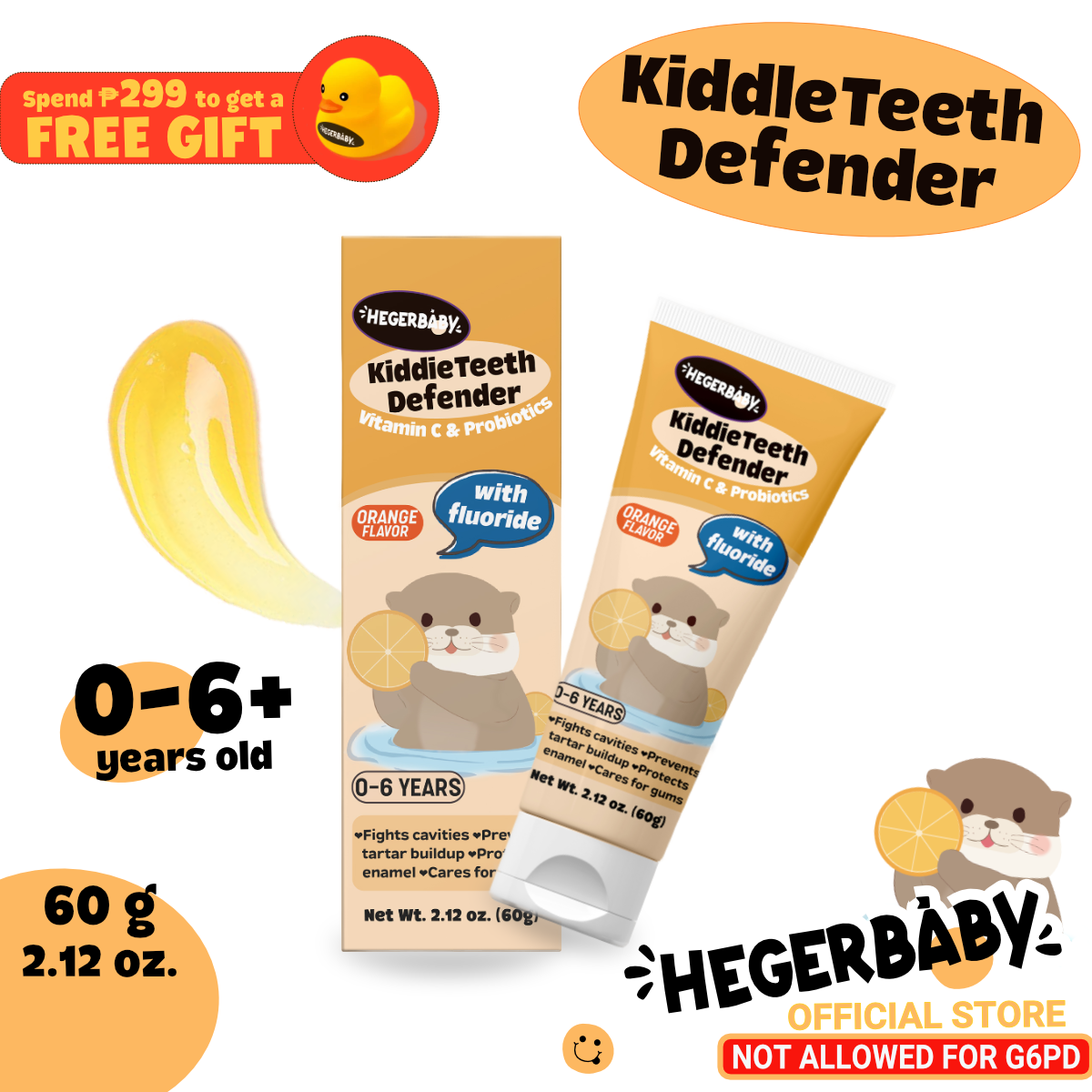 Hegerbaby Kiddieteeth Defender Toothpaste 60g Pack of 1 | Shopee ...