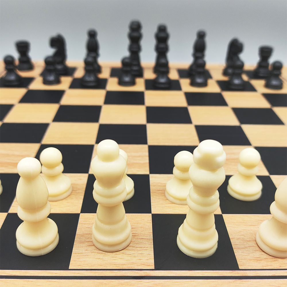 Folding Wooden Chess Board Pieces Set Board Game Good Quality Chess set ...