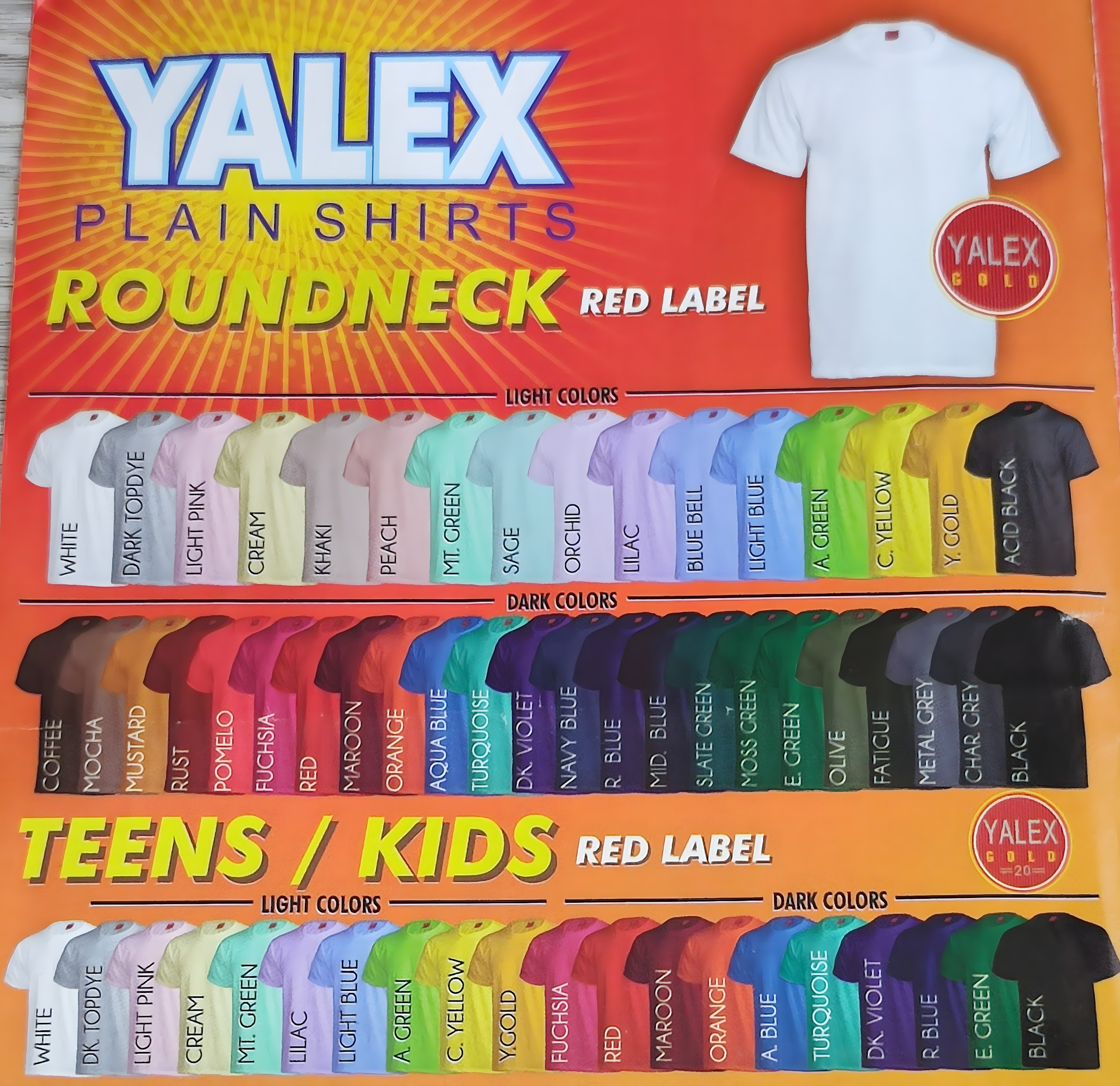 YALEX KIDS AND ADULT TSHIRT WHITE BLACK | Shopee Philippines