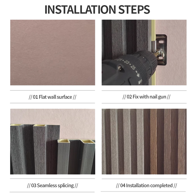 ETD30PCS The ecological wood grille wall panel is decorated with a new ...