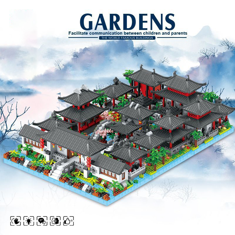 HNB compatible with blocks Suzhou Garden 3-in-1 adult children's ...