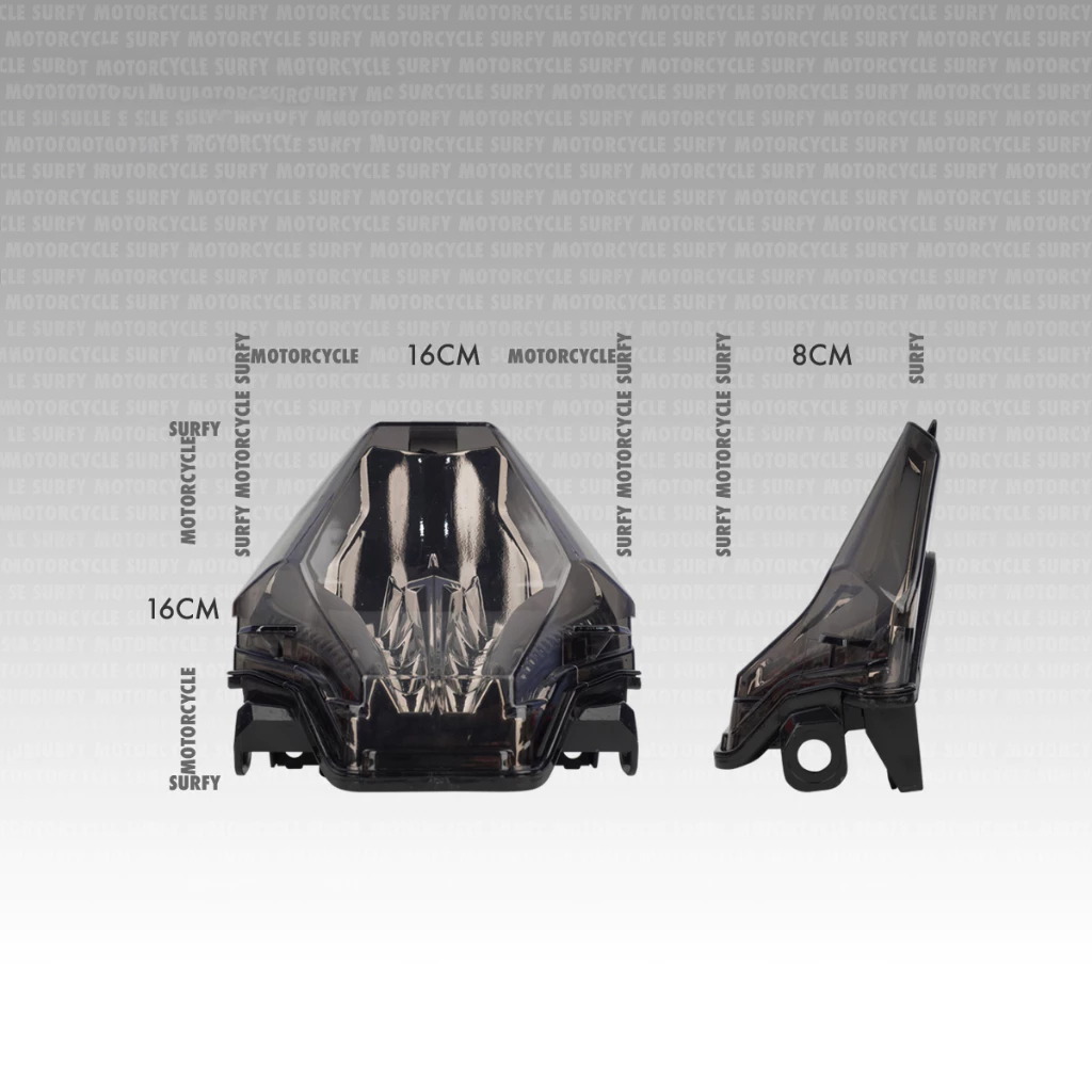 For Sniper 150 Tail Light YAMAHA R3 MT03 RGB 26Modes Smoke Lampshade ...