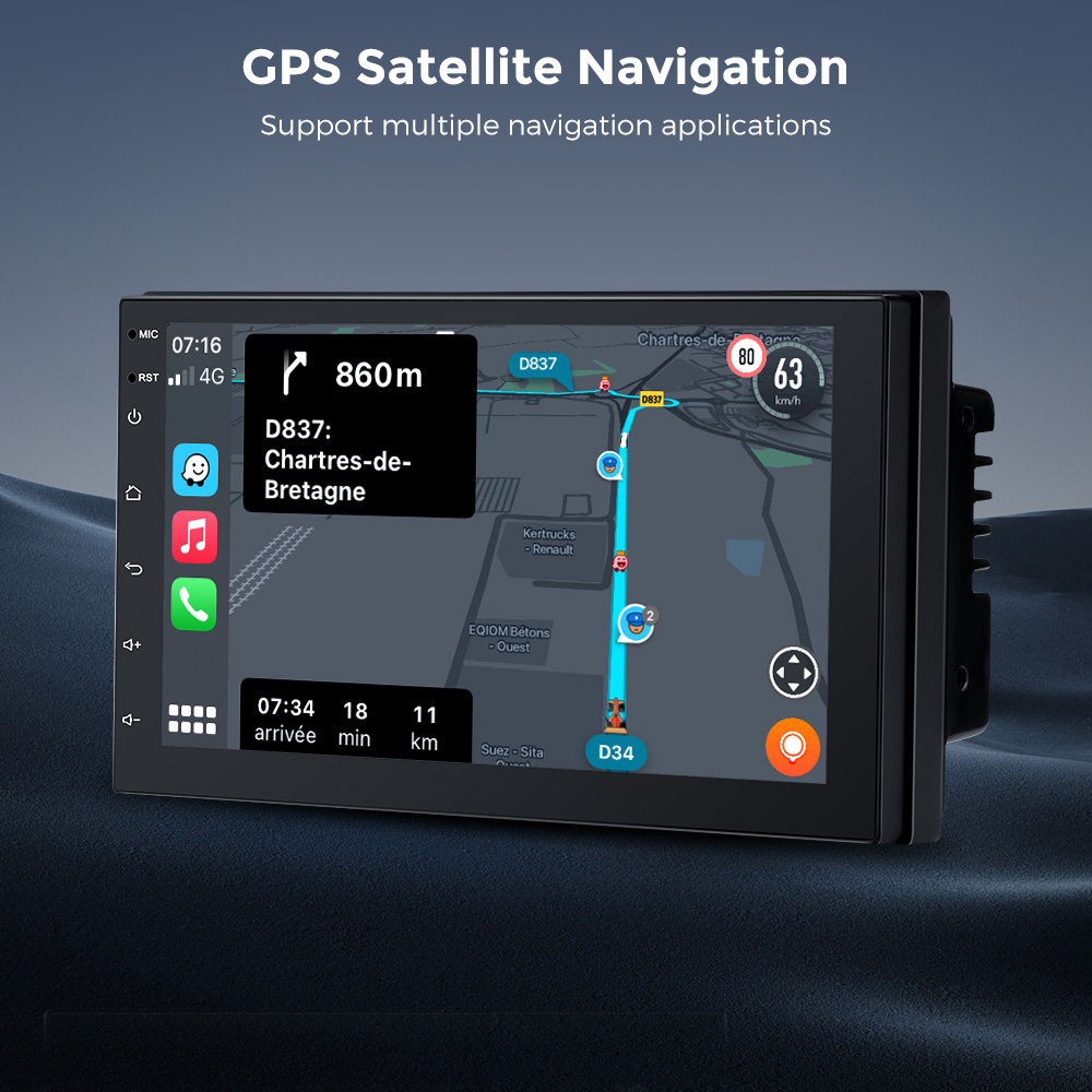 GEARELEC 7 Inch Android Head Unit Touch Screen Car Stereo With ...