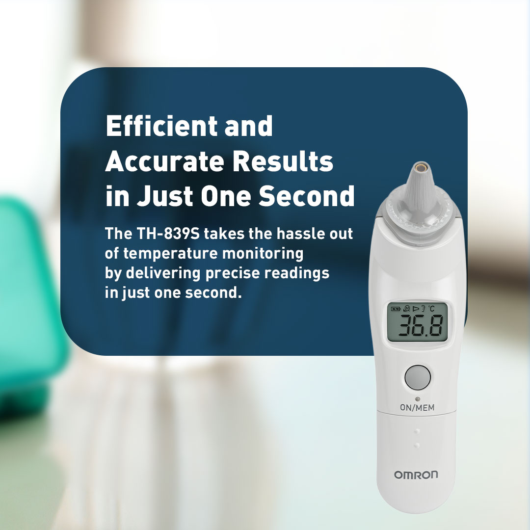 Omron TH839S Digital Ear Thermometer for Baby and Body Temperature ...