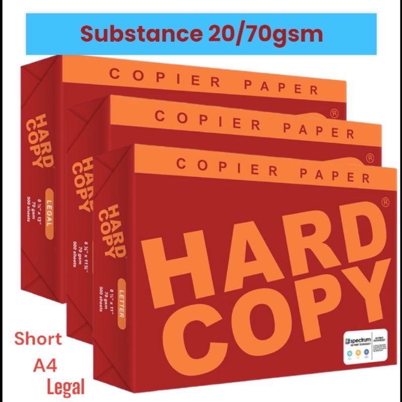Hard Copy Bond Paper LONG (8.5 x 13) 70gsm 500 Sheets | Shopee Philippines
