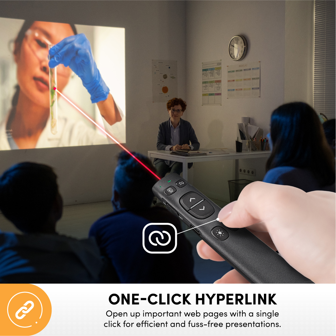 Prolink GP-3001R -Charcoal Dual-mode Red Laser Pointer Presenter ...