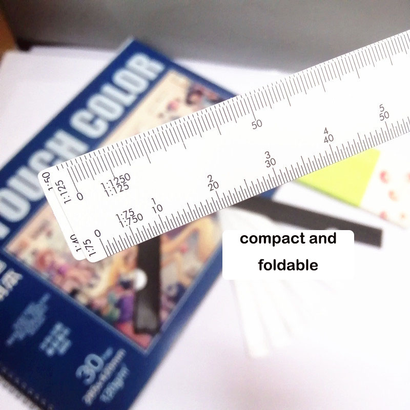 Scale Ruler Plastic Fan Shaped Drafting Architect Engineering Metric ...