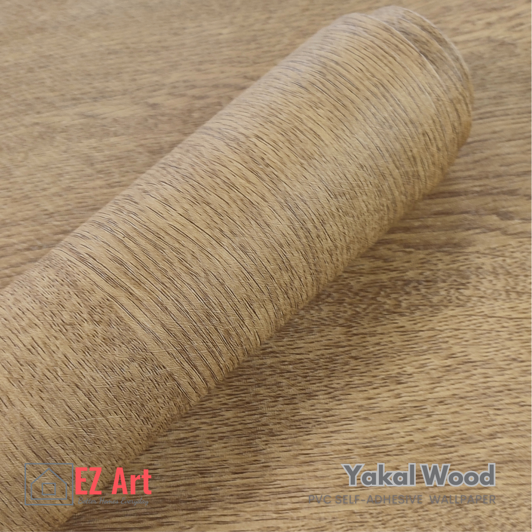 EZ Art WALL PAPER Yakal yellow brown wood design for table door ...