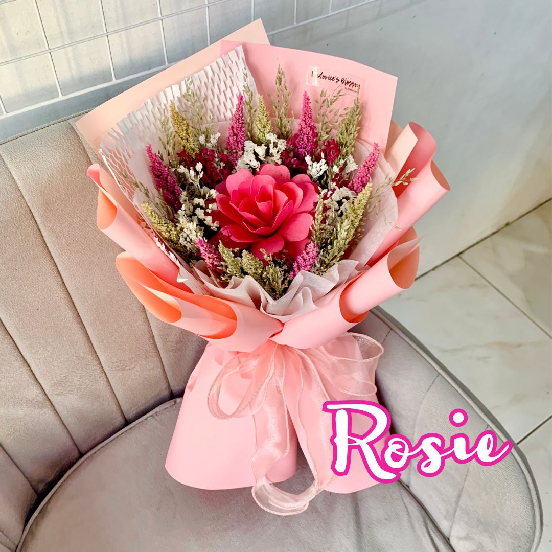 Single Flower Bouquet / Dried Flower Bouquet / Birthday Anniversary ...