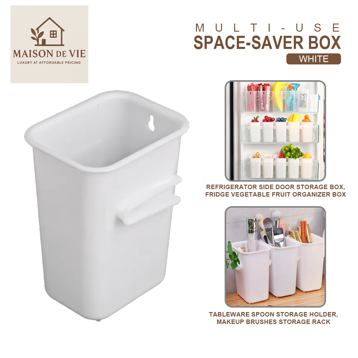 Multi-use Space Saver Box, Refrigerator Side Door Storage Box - 1 Piece ...