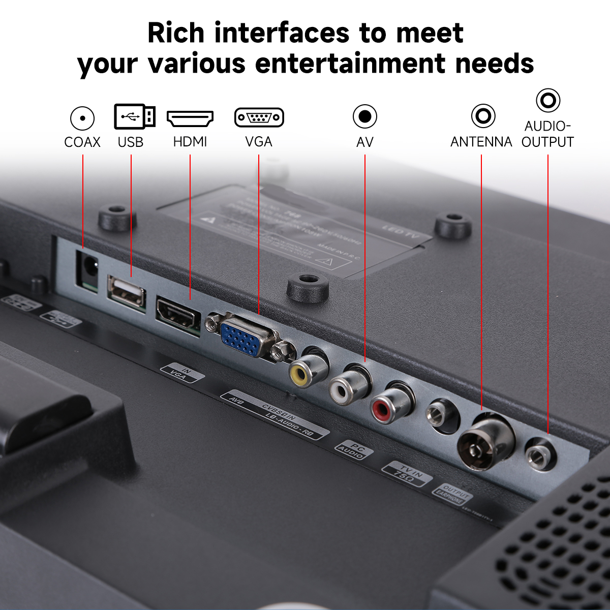 JEAANSP Digital TV 19 22 24 26 Inch+Smart BOX DTV 1080P ISDB-T2 Smart ...
