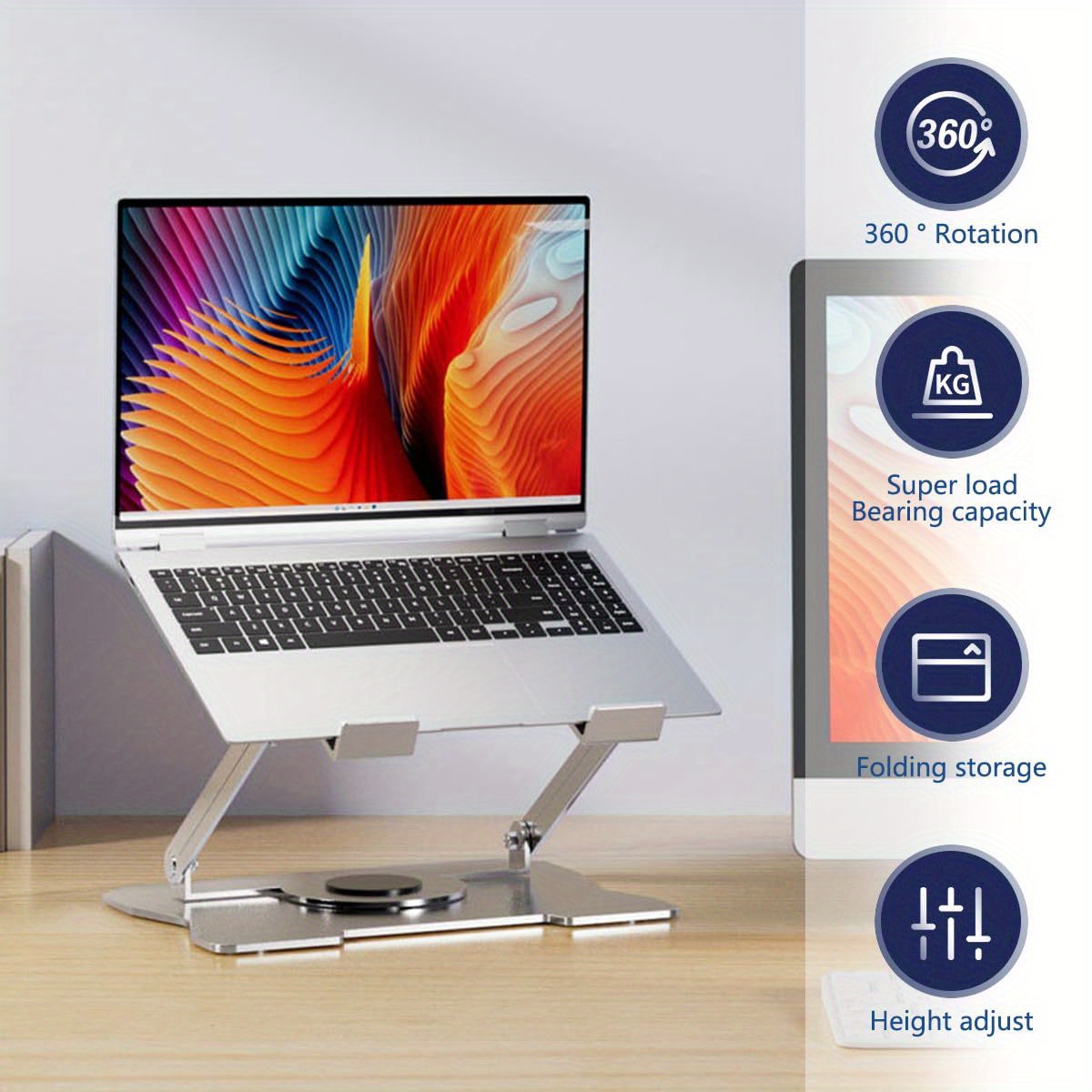 laptop stand adjustable laptop holder stand portable 360 rotatable ...