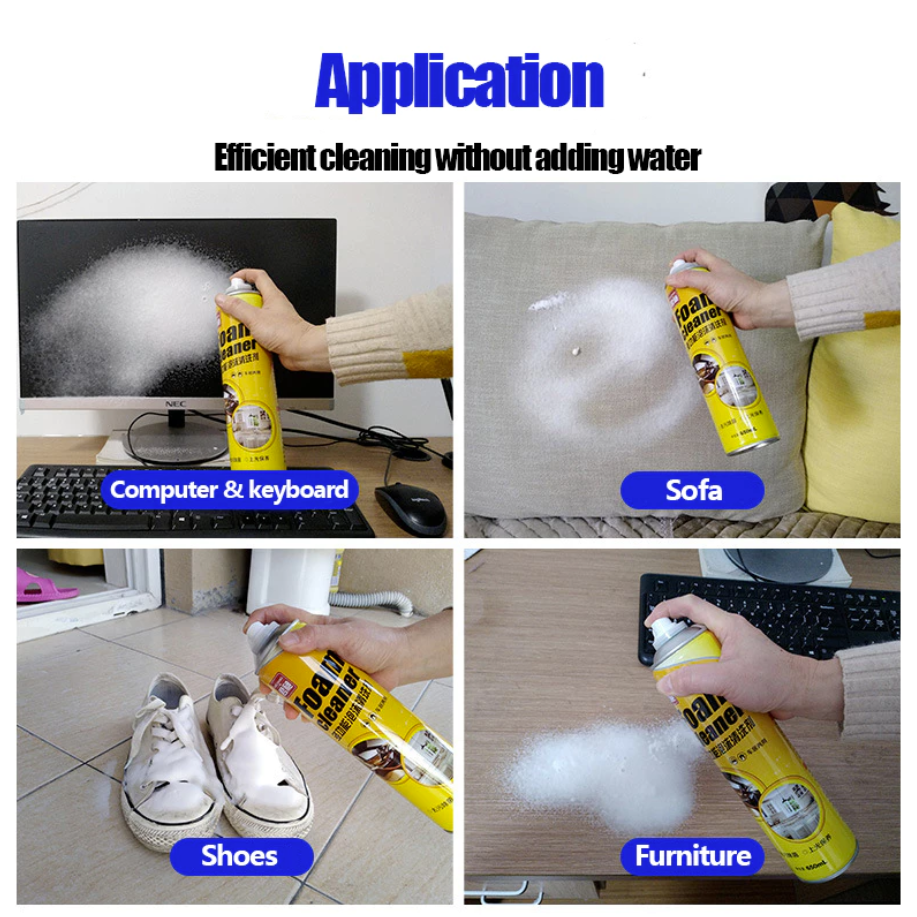 Multi Functional Foam Cleaner Spray For Car and Sofa Car Interior Cleaner 650ml | Shopee Philippines