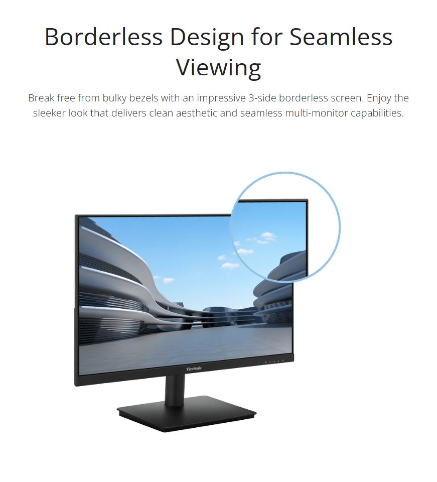 ViewSonic VA240A-H 24" Full HD 1920 x 1080 120Hz IPS Technology 1ms ...