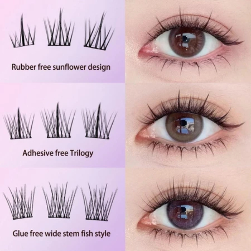 100-120 Cluster Self-Adhesive New Upgraded Softer Lashes Reusable ...
