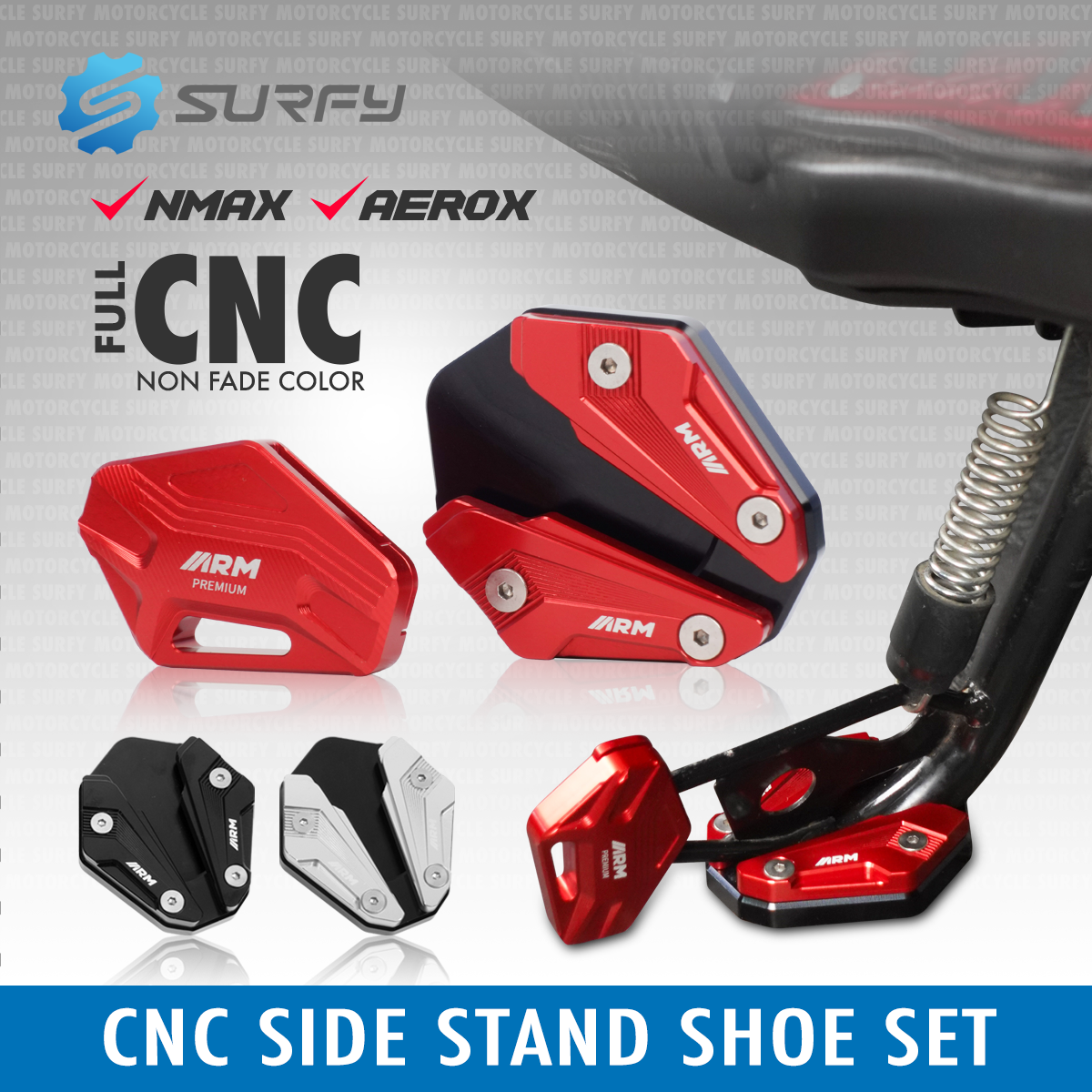 ARM Premium Modified Side Stand Shoes And Side Step Set Full CNC For ...