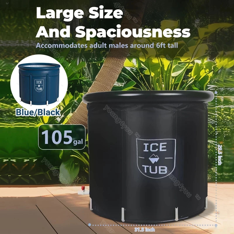 Portable Hot & Cold Bath Tub For Adults Inflatable Bath Barrel for ...