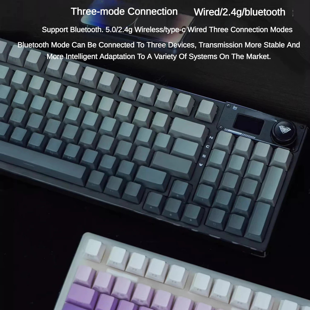 AULA F98Pro V2 Three-Mode 2.4G Wireless Bluetooth Wireless Customized Hot Swap Mechanical ...