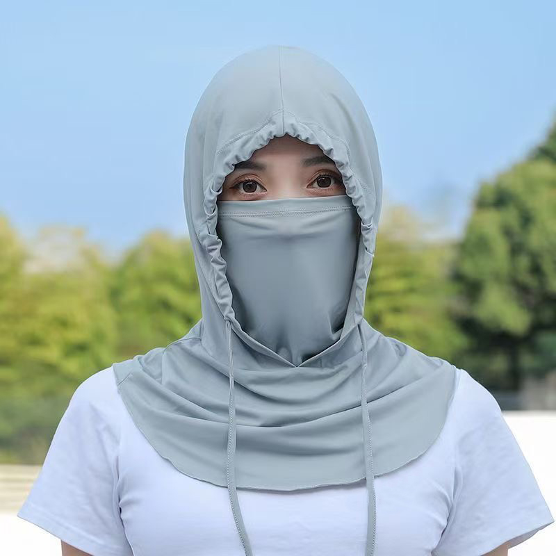 1pcs Women's and men Ice Silk Sunscreen Cap UV-Protection Face Mask ...