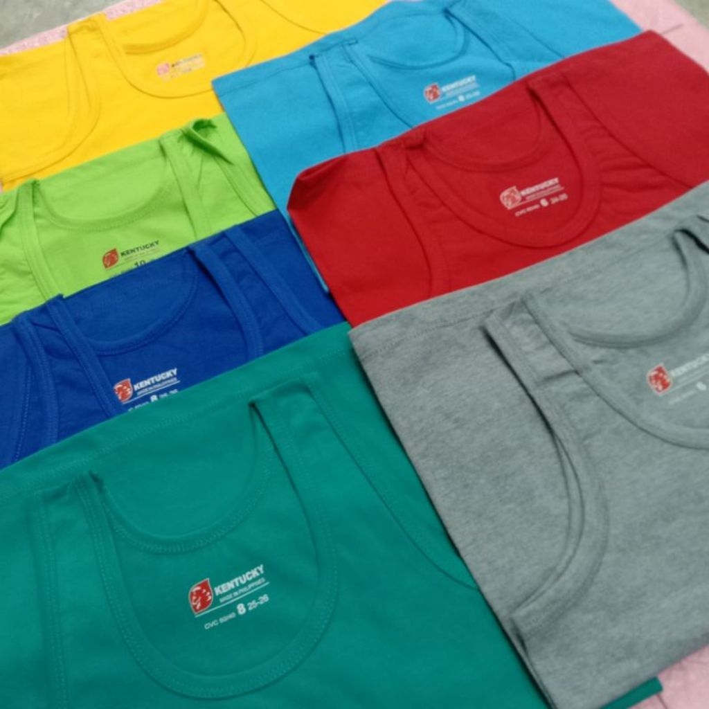 Sando colored kids to adult 6pcs | Shopee Philippines