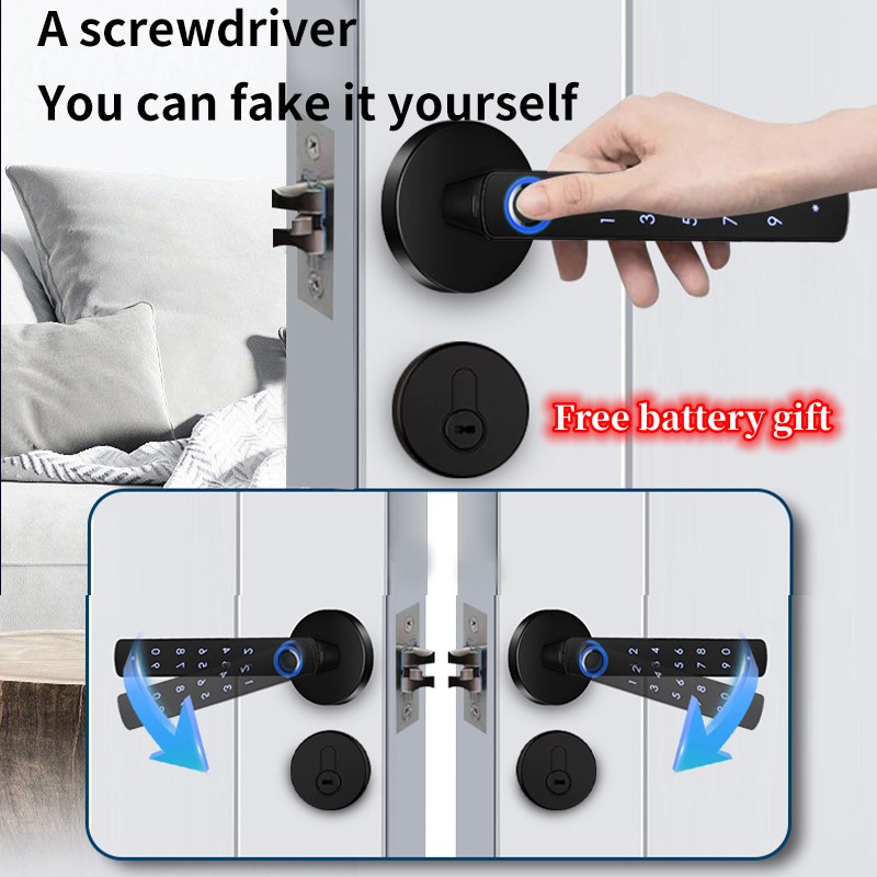 Fingerprint Door Lock, Smart Door Knob, 5-in-1 Biometric Door Lock with ...
