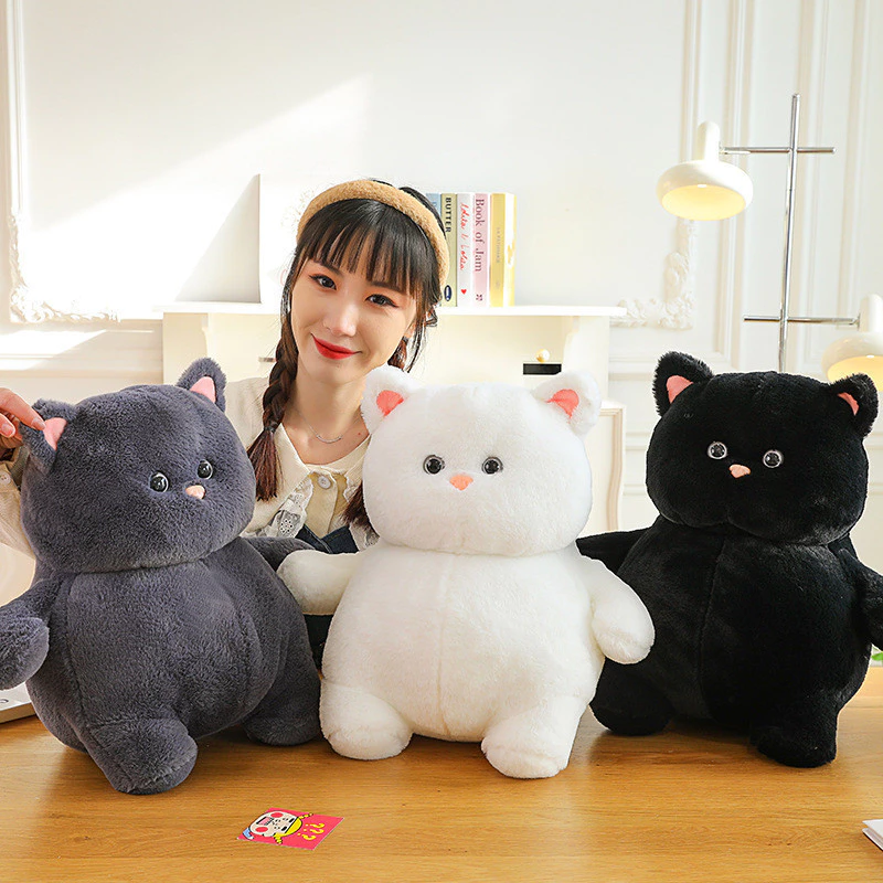 Cute Cartoon black cat plush cat simulation stuffed toys doll kids ...