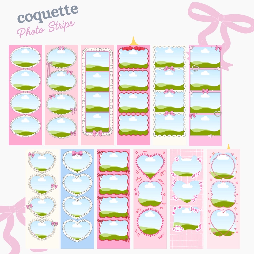 Customized Photo Strips Coquette Design, PersonalizePhoto Strips, Cute ...