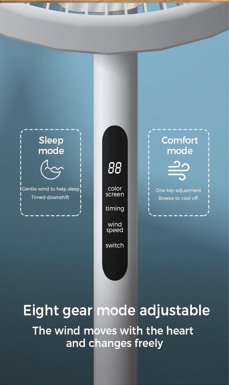 Electric fan with remote control floor fan, 16 inch vertical fan with ...