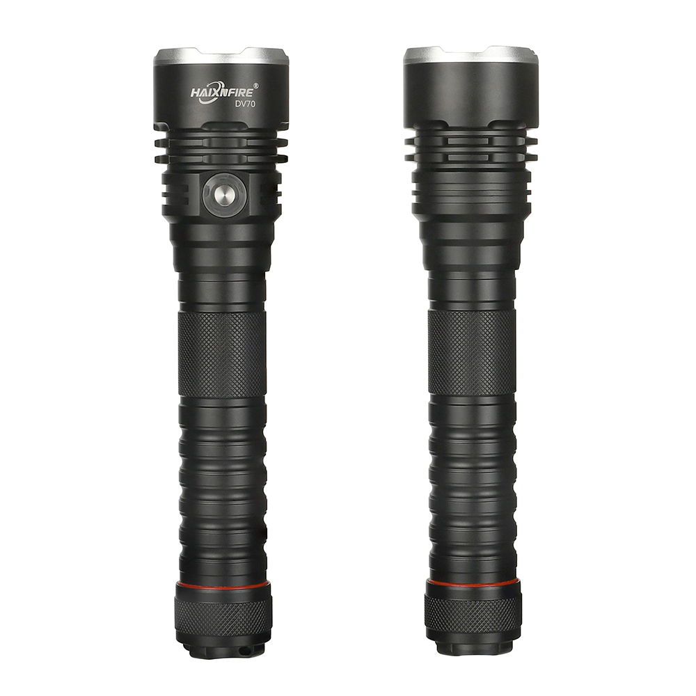 HaixnFire DV70 High Brightness Diving Flashlight 10000 Lumen Aluminum ...