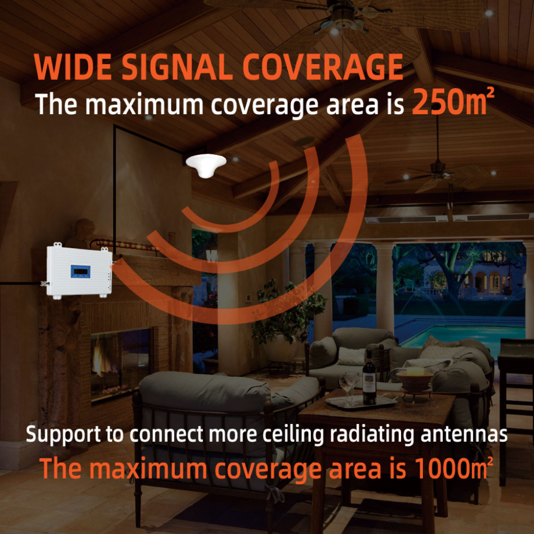 Increase mobile phone signal, 3G/4G/5G 3-in-1 mobile signal booster ...