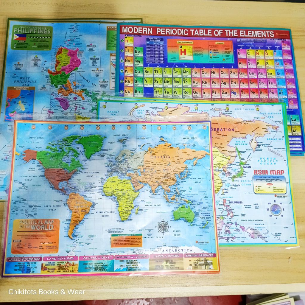 Map with cover - Asia, world, pol.philippines, periodic table of ...