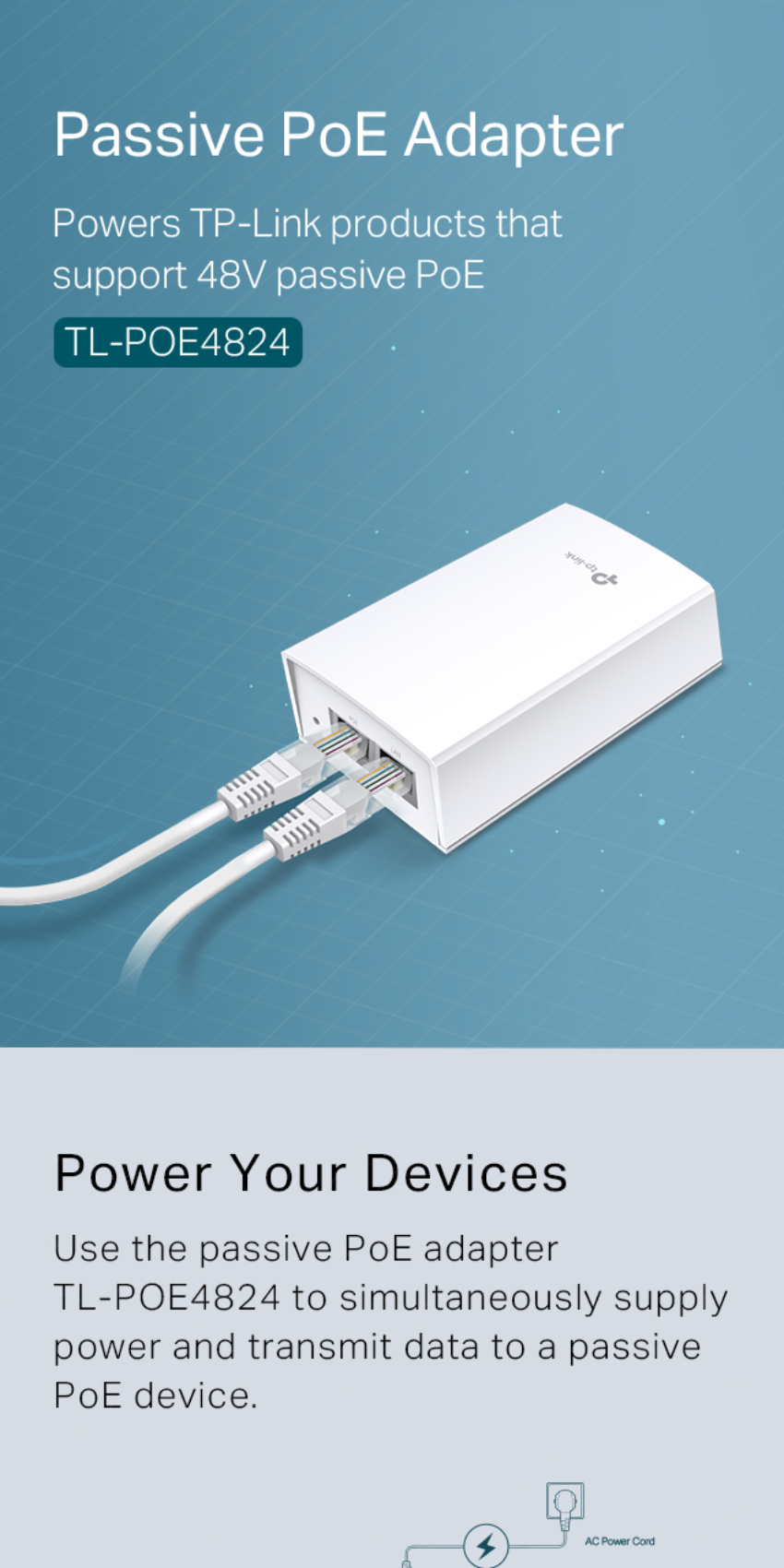 TP-Link | TL-POE4824G | POE4824G | 48V | Passive | PoE | Network ...