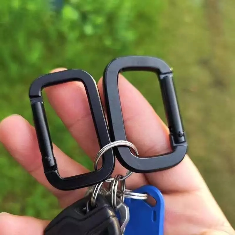 Square-Ring Buckles Spring Carabiners Snap Hooks Clip Keychains Outdoor ...